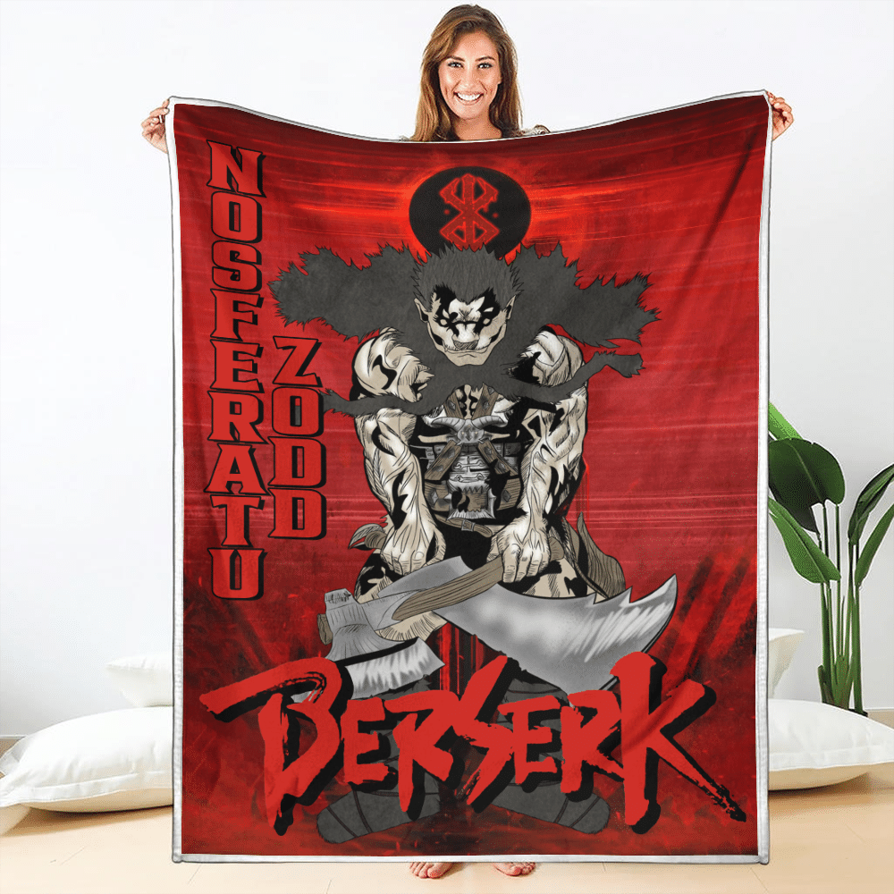 Berserk Nosferatu Zodd Blanket Fleece Custom Berserk Anime Bedding ...