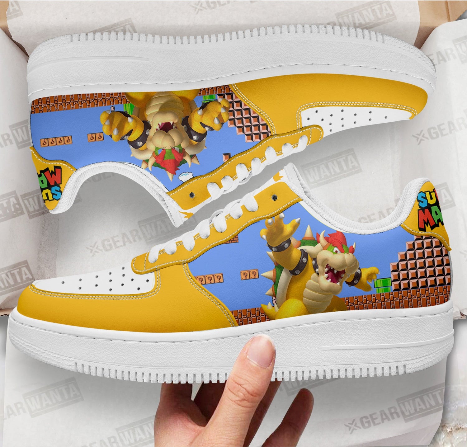 Bowser Super Mario Sneakers Custom For Gamer Shoes – Perfectivy