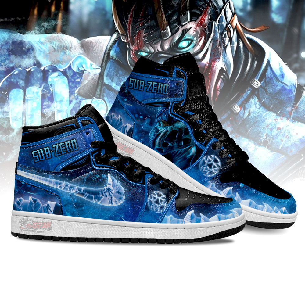 Mortal Kombat Sneakers Sub-zero Ice Style JD Sneakers Shoes Custom For ...