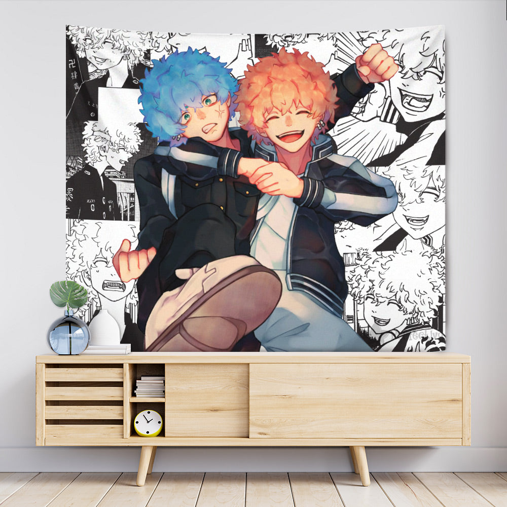 Nahoya Kawata x Souya Kawata Tapestry Custom Tokyo Revengers Manga Ani ...