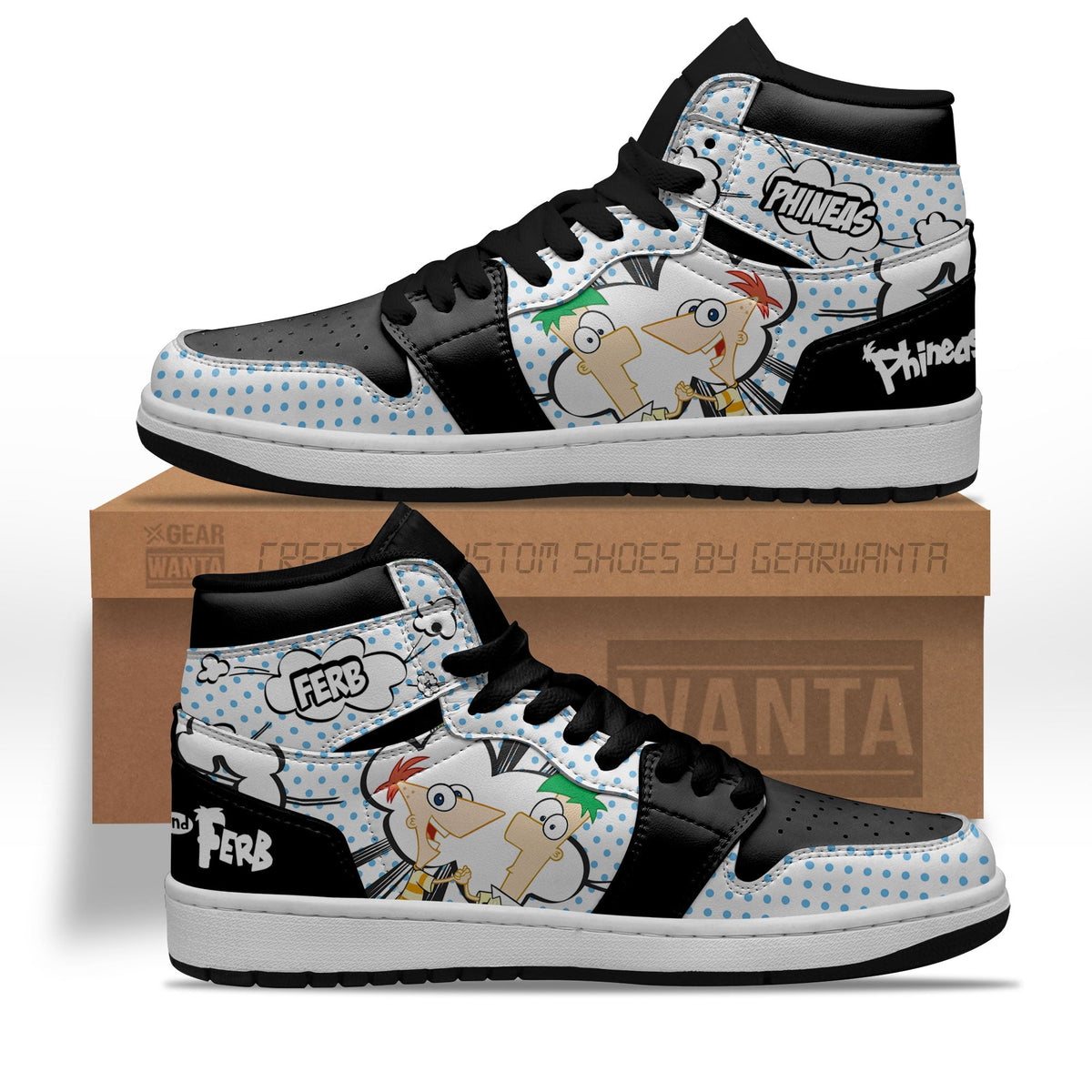 Phineas Flynn and Ferb Fletcher ASneakers Custom Shoes – Perfectivy