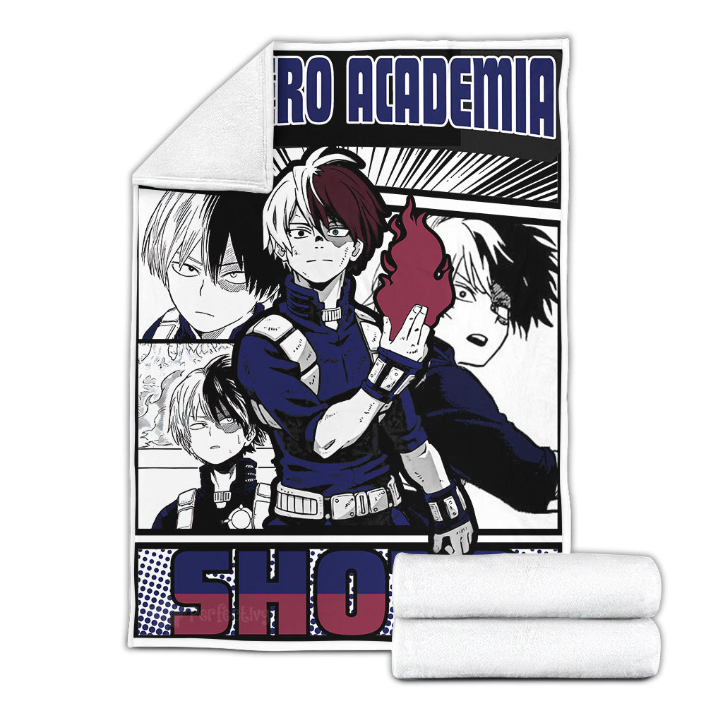 Shoto Todoroki Blanket Fleece Custom My Hero Academia Anime Bedding ...